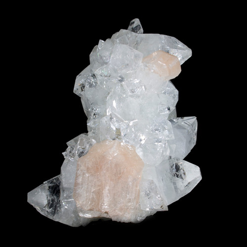 Clear Apophyllite Pillar with Stilbite | Studio Mineralia