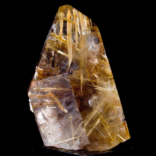 Golden Rutile in Quartz | Studio Mineralia