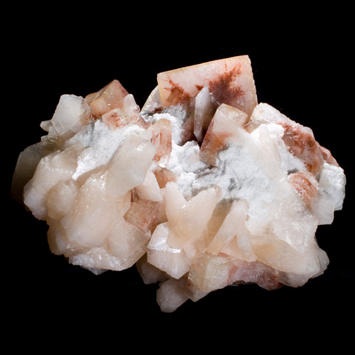 Exceptionally Rare Red Apophyllite with Stilbite on Chalcedony | Studio ...