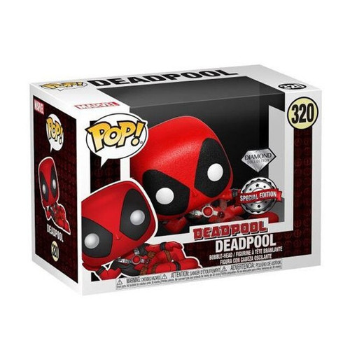 Reclining Deadpool Diamond Glitter 320 Marvel - Pop! Vinyl Figure | Big ...