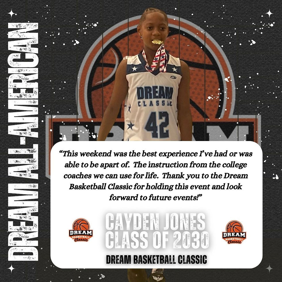 Cayden Jones, 2023 Dream Basketball Classic Review