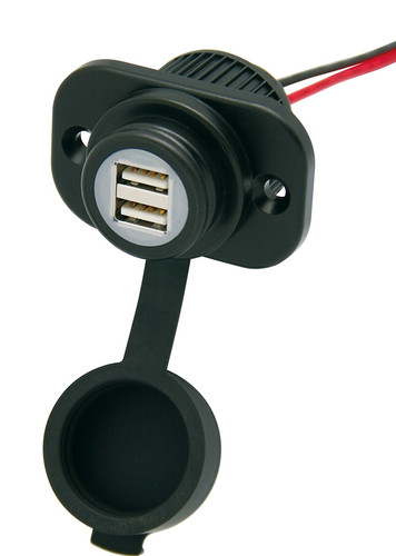 Cliff Top 12-24V 3.3 Amp Panel Mount Dual USB Charger | cliff-top