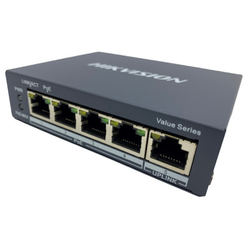 HIK Vision - 5 Port Gigabit Ethernet Switch (PoE 35W) | cablellink.com