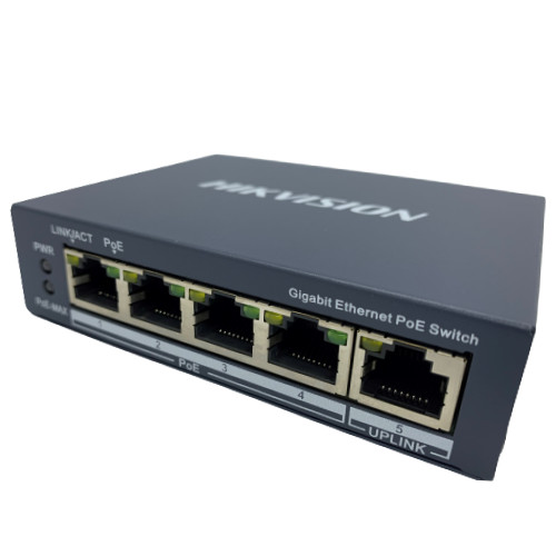 HIK Vision - 5 Port Gigabit Ethernet Switch (PoE 60W) | cablellink.com