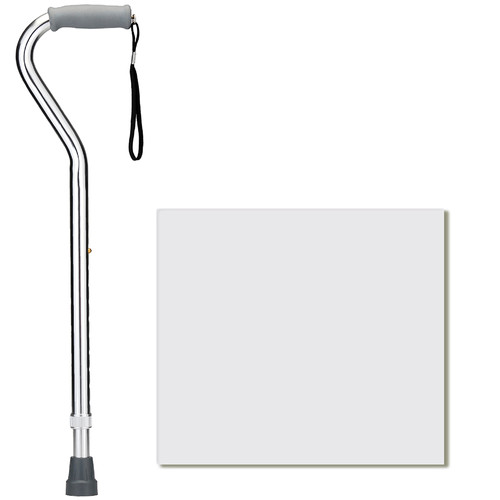 Heavy Duty Walking Cane with Offset Handle, Silver#1080SI | My Dr's ...