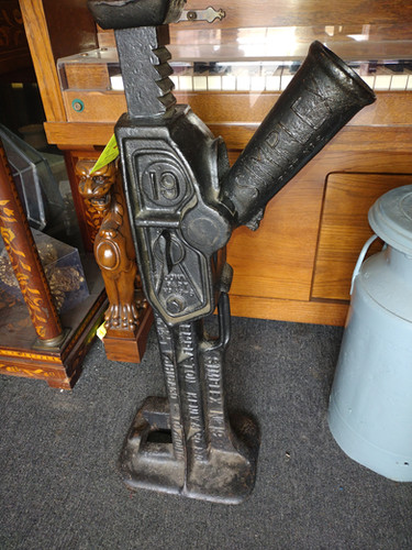 antique simplex no 19 15 ton railroad jack | Pine Street Antiques