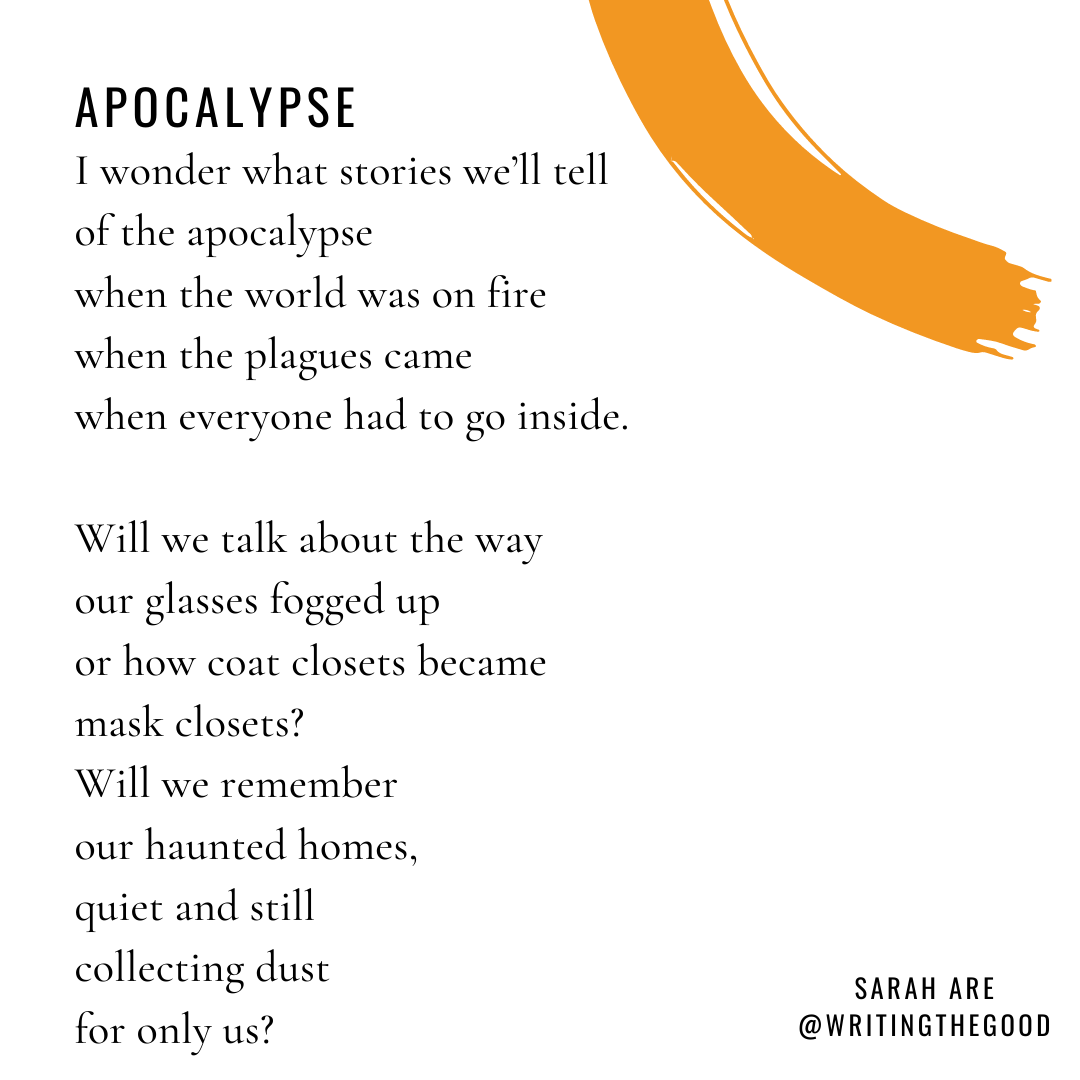 #140: Apocalypse #covid19 #poetry #writingthegood #covidpoetry