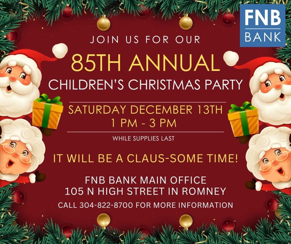 85th Annual Children’s Christmas Party Hosted by FNB Bank | Christmas ...