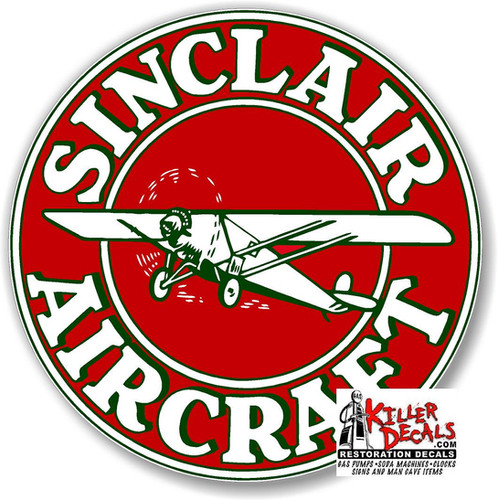 (SINC-86) SINCLAIR AIRCRAFT GASOLINE DECAL | killer decals