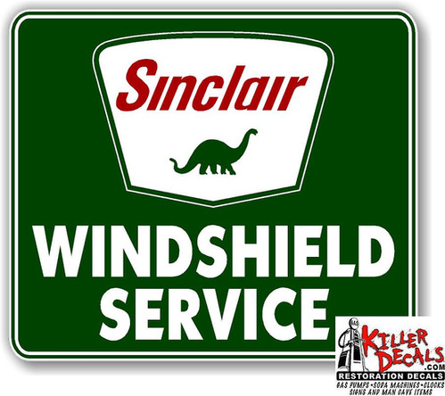 (Esso-19) 9" WIDE SINCLAIR WINDSHIELD BOX DECAL | killer decals