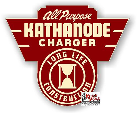 (BATTERY-02) 8.75" X 6.8" KATHANODE BATTERY CHARGER DECAL | killer decals