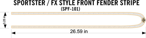 (HD-SPF-101) SPORTSTER / FX - ORIGINAL STYLE FRONT FENDER STRIPE ...