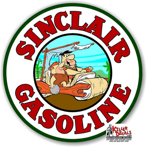 (SINC-81) SINCLAIR FLINSTONES GASOLINE DECAL | killer decals