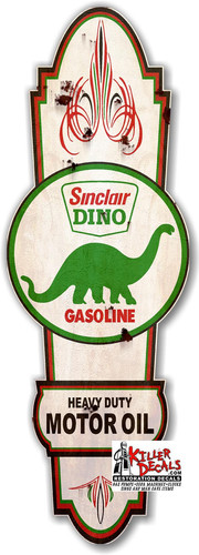 (SINC-32R) WEATHERED LOOK SINCLAIR MOTOR OIL DECAL (MEASURMENT IS FOR ...