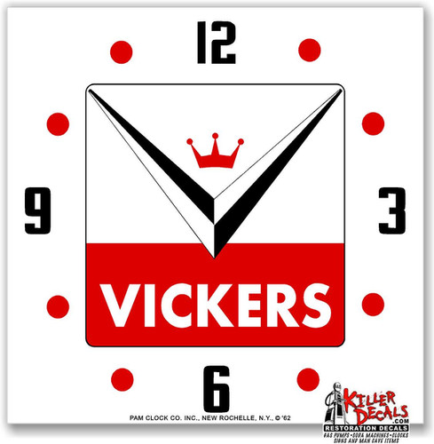 (VICKERS-100 SERIES) REPLACMENT VICKERS GAS CLOCK FACE | killer decals
