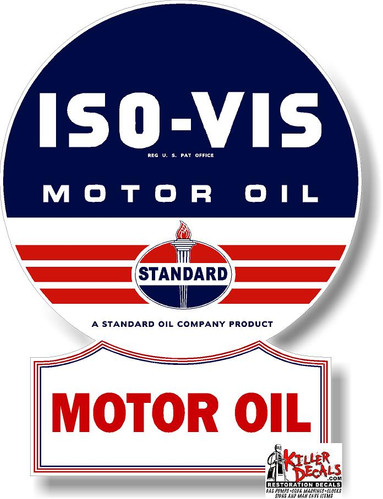 (STAN-30) STANDARD ISO VIS MOTOR OIL DECAL | killer decals