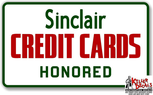 (SINC-92) SINCLAIR CREDIT CARD DECAL | killer decals