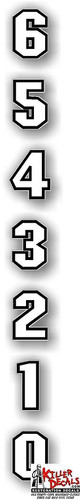(Numbers-4/6) CYLINDER NUMBERS DECAL | killer decals