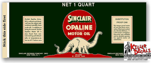 (SINC-103) 13.75" X 5.3" SINCLAIR OPALINE MOTOR OIL CAN WRAP | killer ...