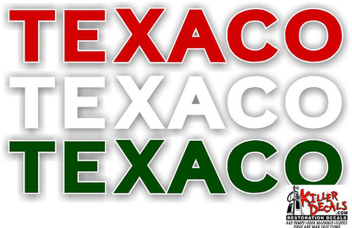 (Texa1) HORIZONTAL TEXACO DECAL | killer decals
