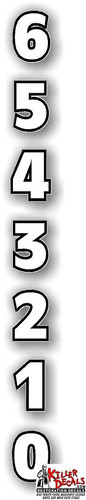 (Numbers-1/3) CYLINDER NUMBERS DECAL | killer decals