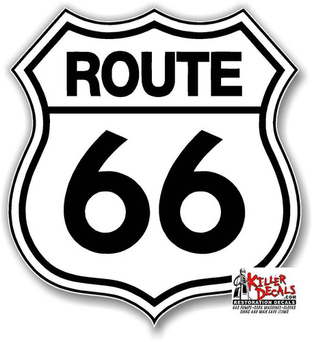 (RT66-3) ROUTE 66 DECAL | killer decals