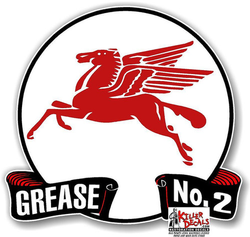 (Mobi46) MOBIL MOBIL GREASE DECAL | killer decals