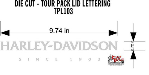 (TPL-103) TOUR PACK WORDING IN SILVER | killer decals