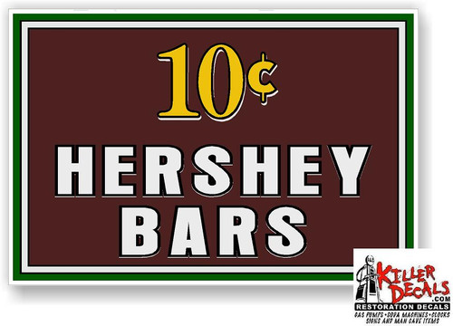 (CANDY-67) 10 CENT HERSHEY DECAL | killer decals