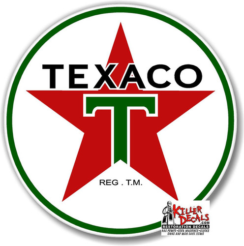(Texa-80) TEXACO GREEN OUTLINE DECAL | killer decals