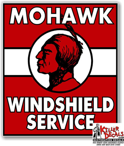 (WIND-23) 9" WIDE MOHAWK WINDSHIELD BOX DECAL | killer decals