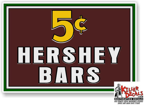 (CANDY-66) 5 CENT HERSHEY DECAL | killer decals
