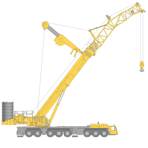Truck crane 650 t Liebherr LTM 1650-8.1 dwg | Чертежи DWG