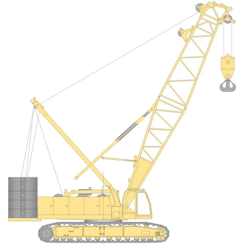 Crawler crane 180 t SANY SCC 1800 dwg | Чертежи DWG