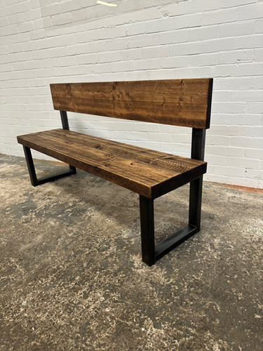 Rustic Slab Wood Benches