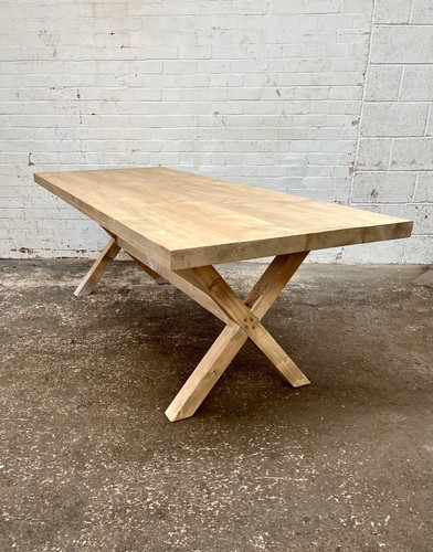 Reclaimed XX All Timber Rustic Farmhouse 6-8 Seater Solid Wood Dining ...