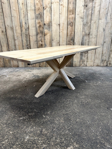 Scandi FS Solid ASH End Extending Spider Pedestal Dining Table -797 ...