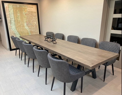 Chunky Full Stave Solid Oak Industrial A-frame Dining Table -748 | RCC ...