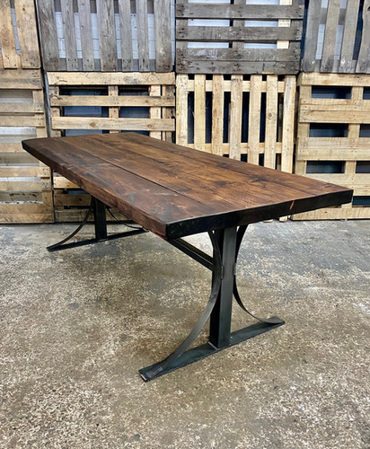 Reclaimed Industrial Art-Deco Dining table 6-8 Seater - 695 | RCC ...