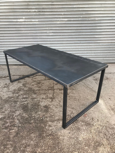 Industrial Steel Top Dining Table HCB 633 | RCC Furniture Reclaimed ...