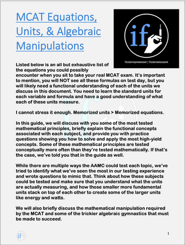 MCAT Math Guide | ifd.com