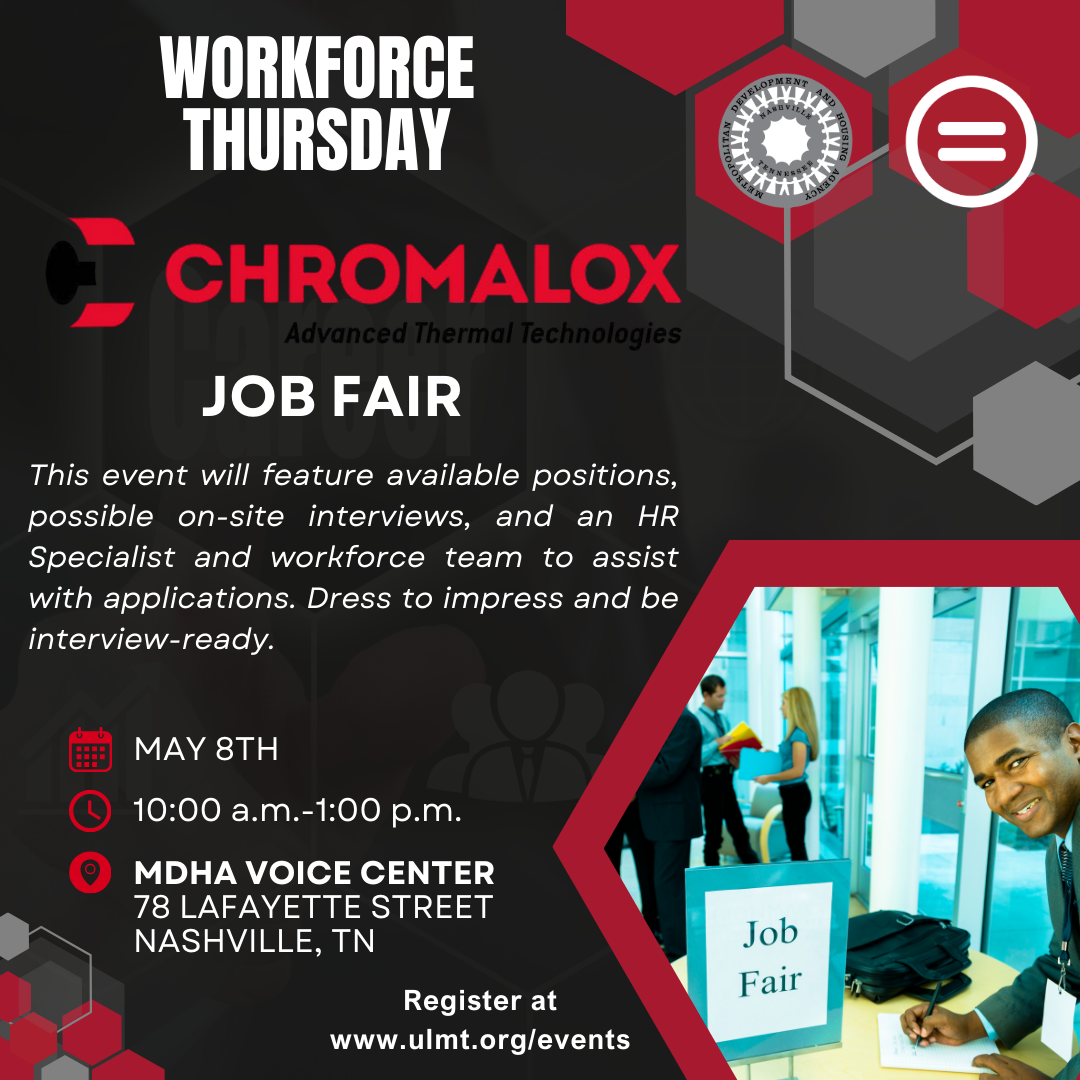 Workforce Thursday Chromalox Jobfair | ULMT