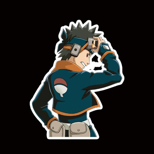 STIND201 Obito Uchiha Peeking anime sticker Car Decal Window ...