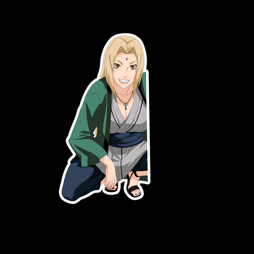 NOR49 Tsunade Naruto Peeking anime sticker Car Decal Vinyl Window ...