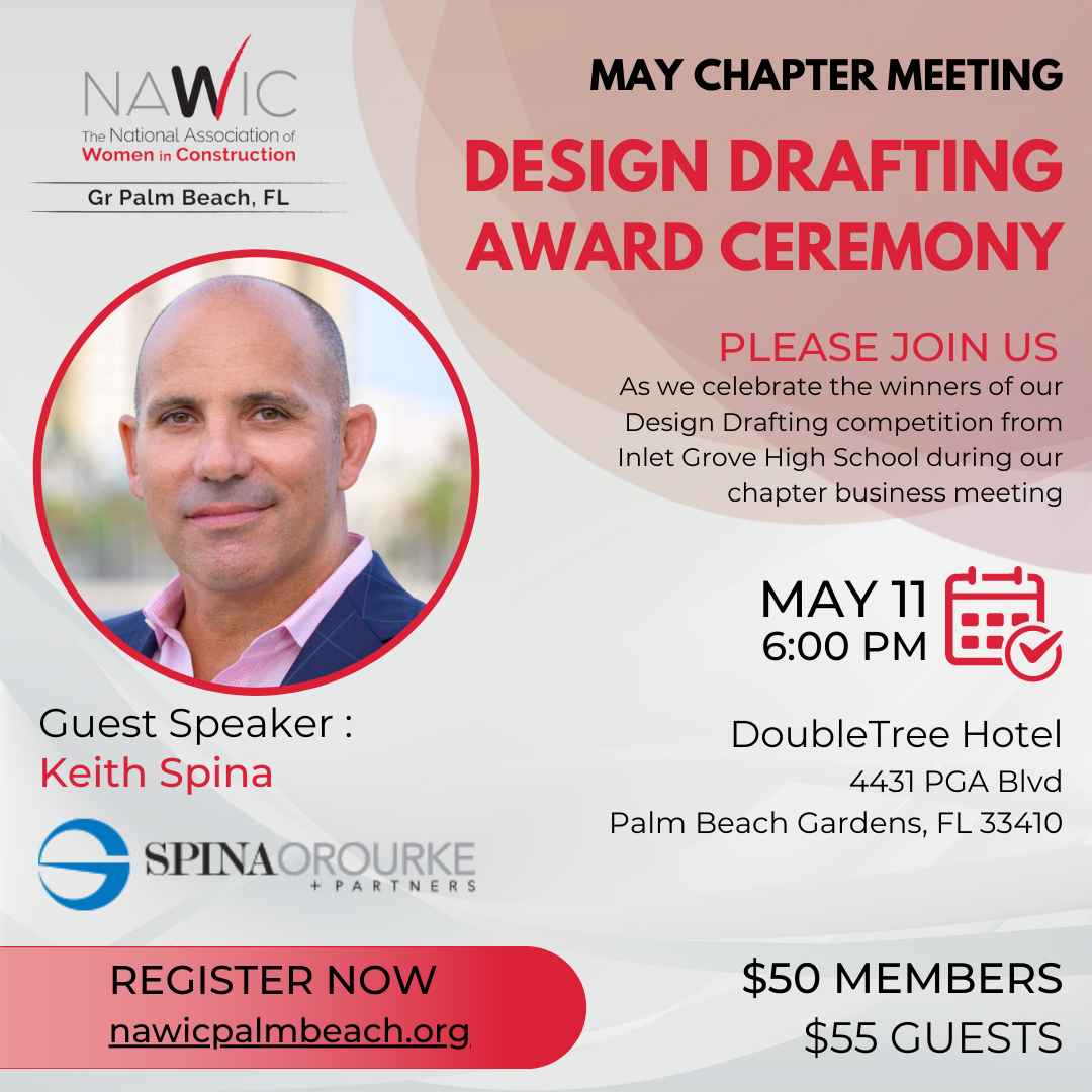 May Chapter Meeting: Design Drafting Award Ceremony | NAWIC - Palm Beach