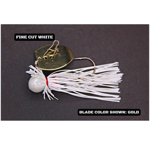 "FINE CUT WHITE" KOOSHBALL MICRO BLADE | HH Custom Baits LLC