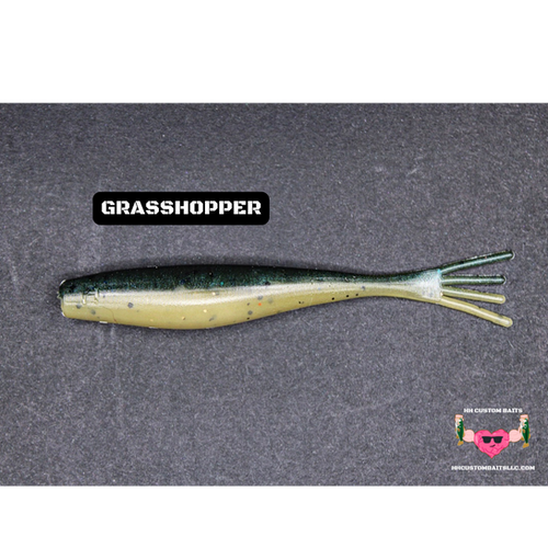 "GRASSHOPPER" 3" FANTAIL MINNOW 8PK | HH Custom Baits LLC