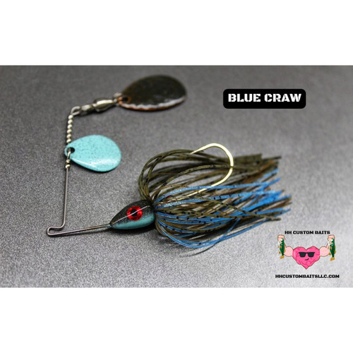 "BLUE CRAW" RIVER RUNNER MICRO SPINNERBAIT | HH Custom Baits LLC
