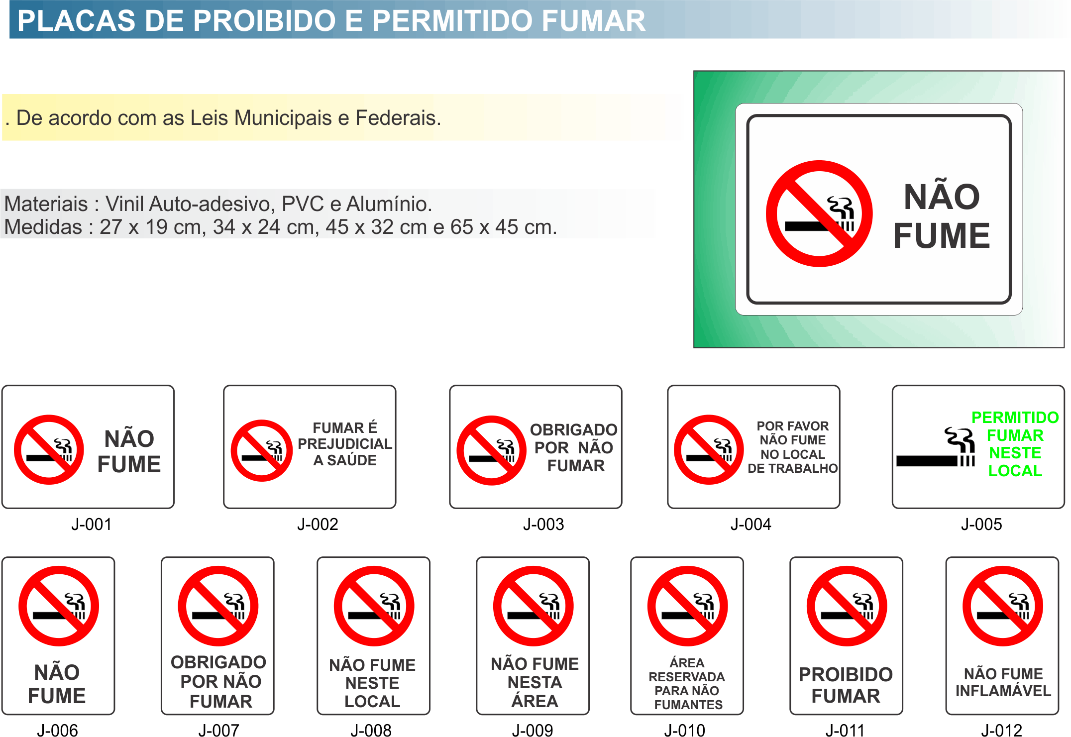 PROIBIDO FUMAR | signs