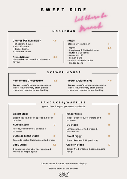 Menus | Corner Club Taunton